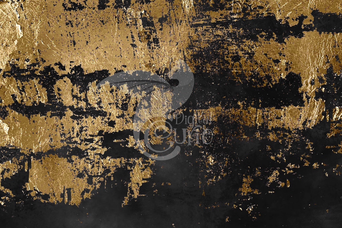 Black and Gold Foil Flake Textures printable foil | Etsy