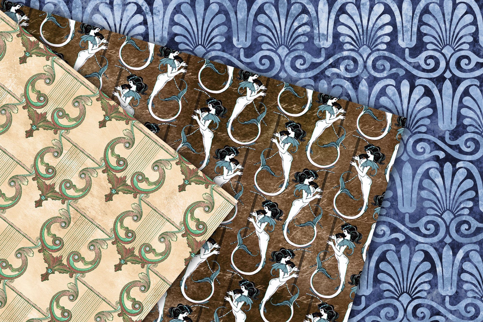 The Odyssey Digital Paper Seamless Greek Patterns Printable - Etsy