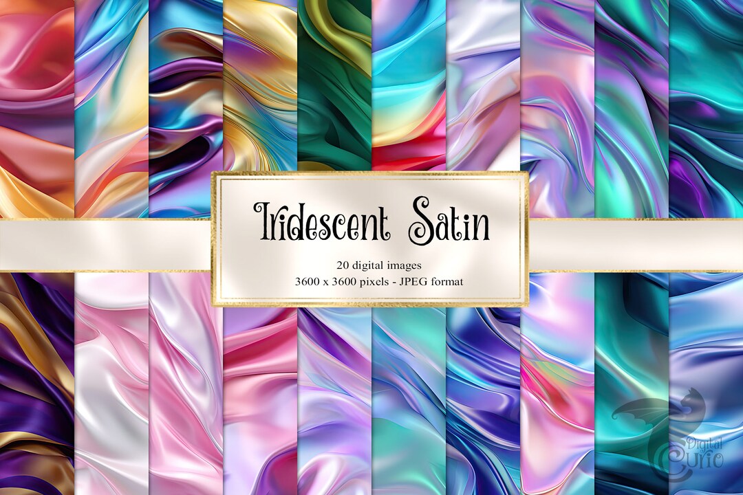 Iridescent Satin Textures - Luxury Digital Paper Printable Backgrounds ...
