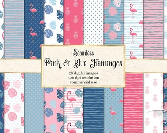 Flamingo Scrapbook Paper | Etsy