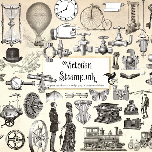 100 Old Things Clip Art Vintage Antique Objects and Overlays - Etsy