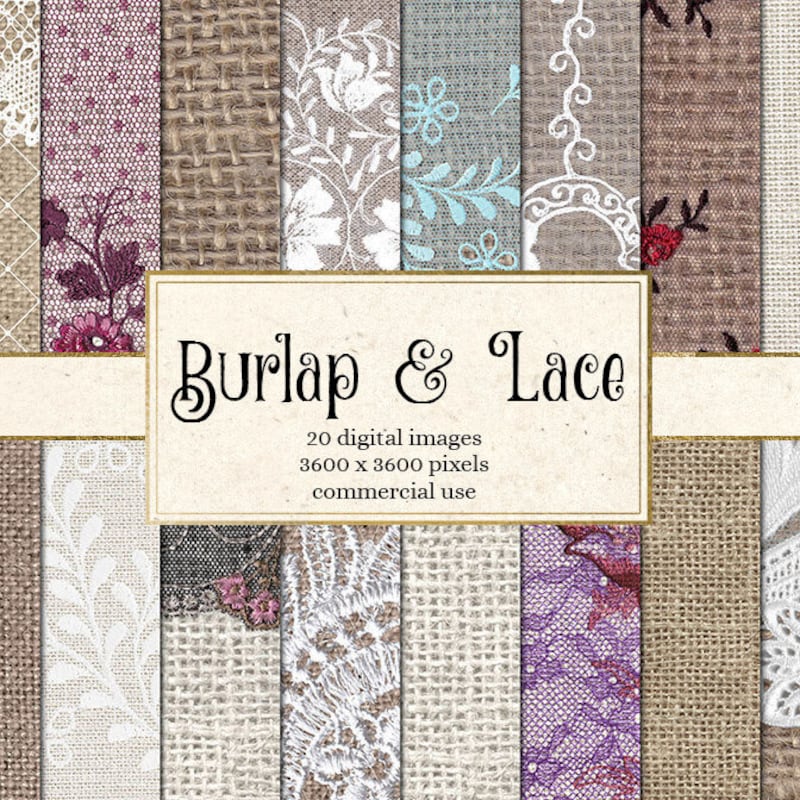 Burlap and Lace - Etsy