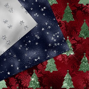 Christmas Glam Digital Paper, Glitter and Foil Luxury Backgrounds With ...