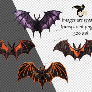 Embroidered Bats Clipart - Halloween Cute Embroidery Vampire Bats PNG ...