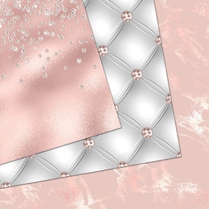 Glitzy Blush Digital Paper, Seamless Blush Pink Patterns and Textures ...