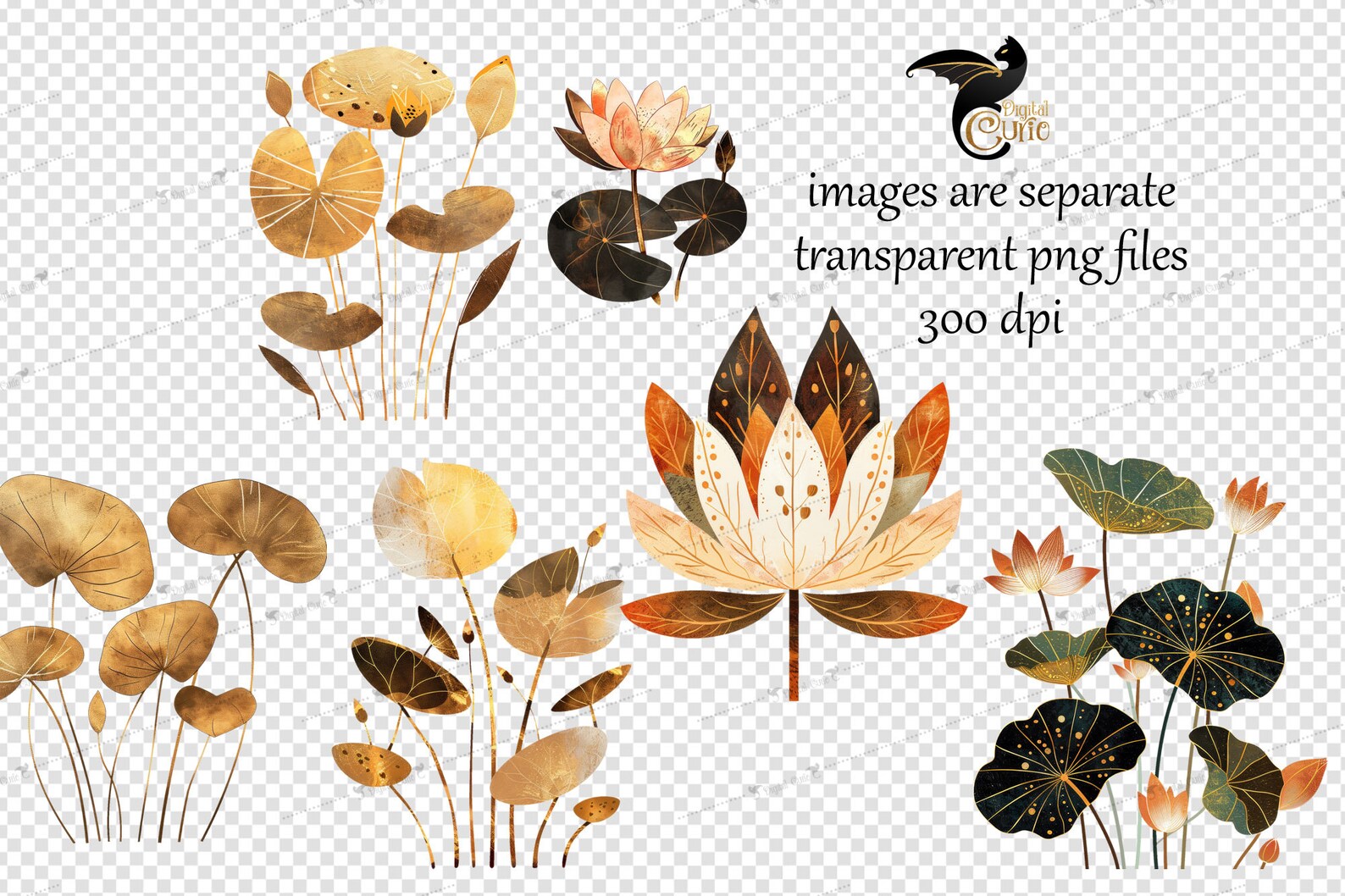 Whimsical Frog Clipart – Spring Frogs & Lily Pads (PNG, Digital ...