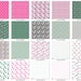 Pink and Mint Flamingo Digital Paper, Seamless Flamingo Patterns on ...