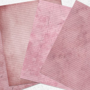 Distressed Pink Writing Paper, Notebook Digital Paper Grunge Junk ...