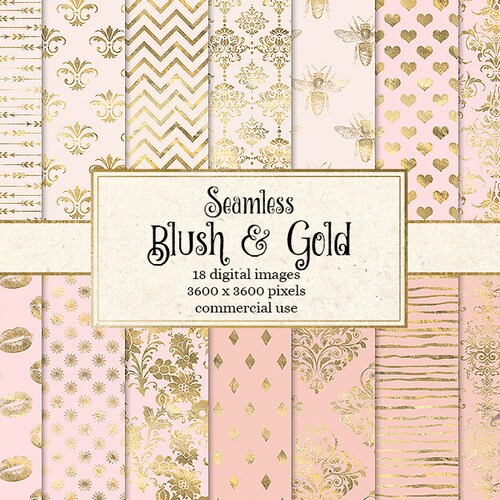 Gold and White Digital Paper Seamless Gold Foil Backgrounds - Etsy