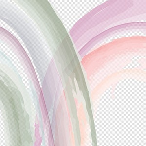 Abstract Watercolor Rainbows Clipart - Cute Watercolor Clip Art in Png ...