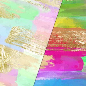 Rainbow Paint Digital Paper - Seamless Digital Paper Watercolor ...
