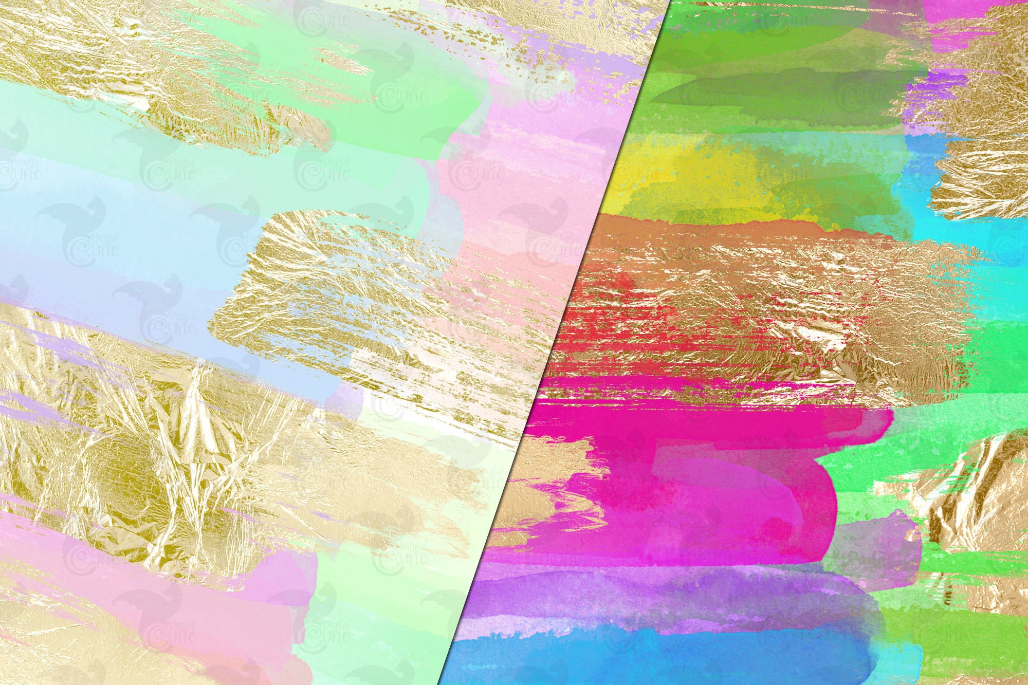 Rainbow Paint Digital Paper Seamless Digital Paper - Etsy