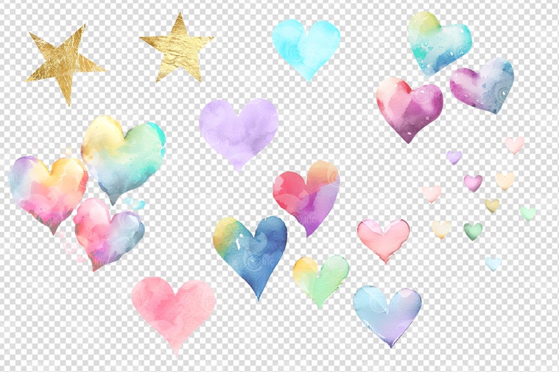 Gold Rainbows Digital Paper Seamless Cute Watercolor Rainbow - Etsy