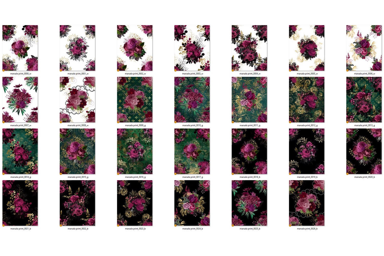 Marsala Floral Printable Digital Paper Instant Download - Etsy