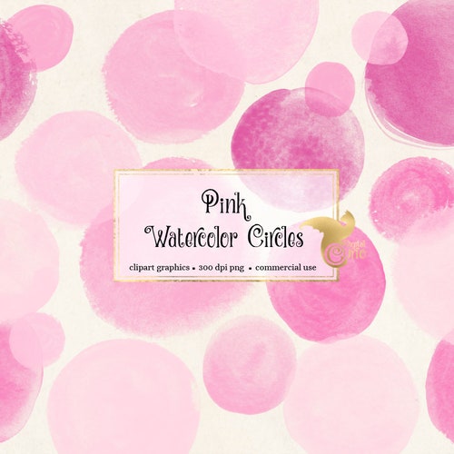 Pastel Rainbow Watercolor Circles Clipart Watercolour Blobs - Etsy