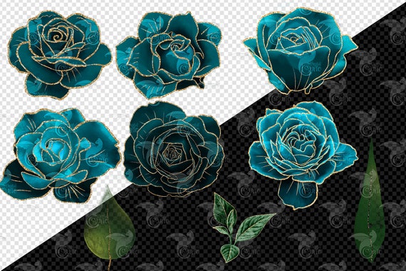 Teal Rose Art