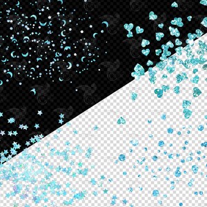 Turquoise Glitter Clip Art Overlays - Digital Instant Download Glitter ...