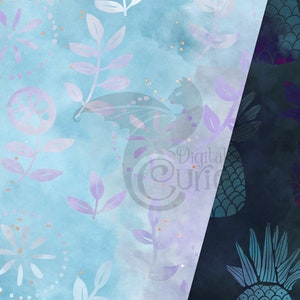 Blue Batik Digital Paper - Seamless Batik Digital Papers Instant ...