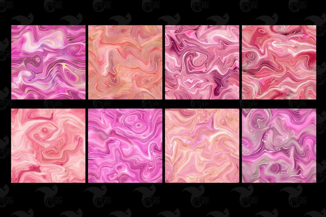 Pink Strata Textures Seamless Digital Papers With Marble - Etsy