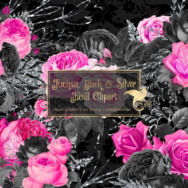 Black and Pink Art - Etsy