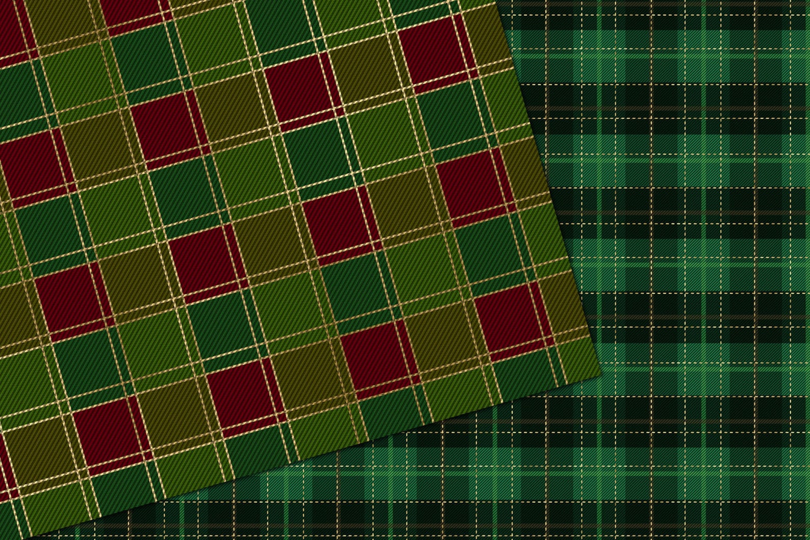 Christmas Plaid Digital Paper Seamless Patterns for Instant - Etsy