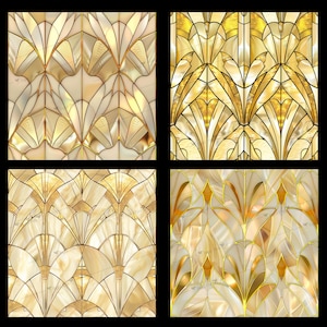 Gold Stained Glass Digital Paper, Seamless Printable Textures (digital ...