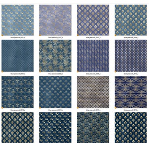 Blue and Gold Peacock Digital Paper, Seamless Gold Peacock Patterns ...