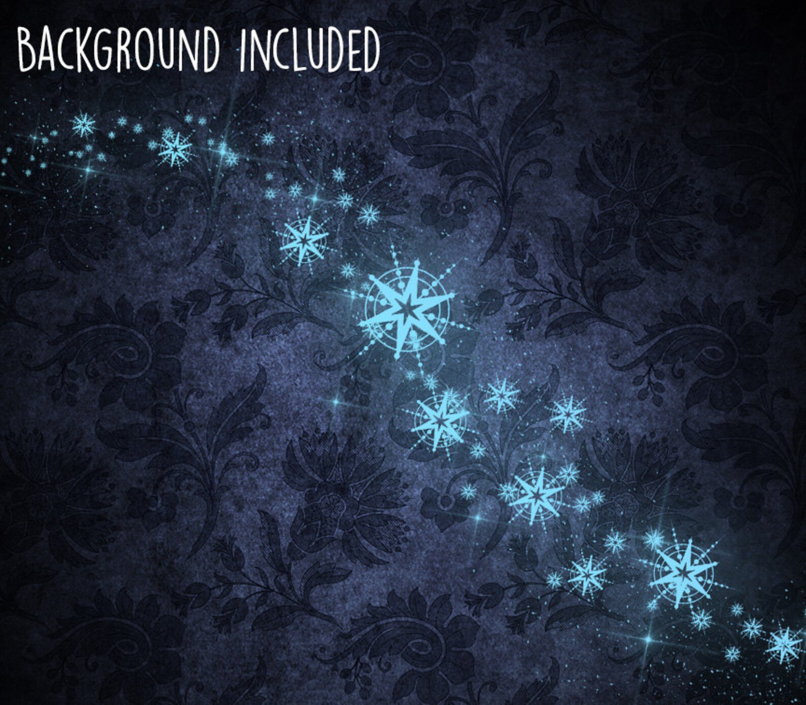 Snow Magic Photo Overlays Frozen Magic Snowflake Clipart | Etsy