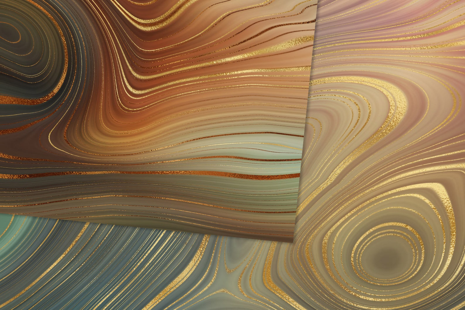 Earth Stata Textures Digital Papers With Gold Vein Agate - Etsy