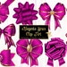 Magenta Bows Clip Art Satin Bow Clipart in Png Format - Etsy