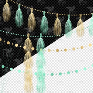 Aqua and Gold Glam Balloons Clipart – Party Invitation Graphics ...