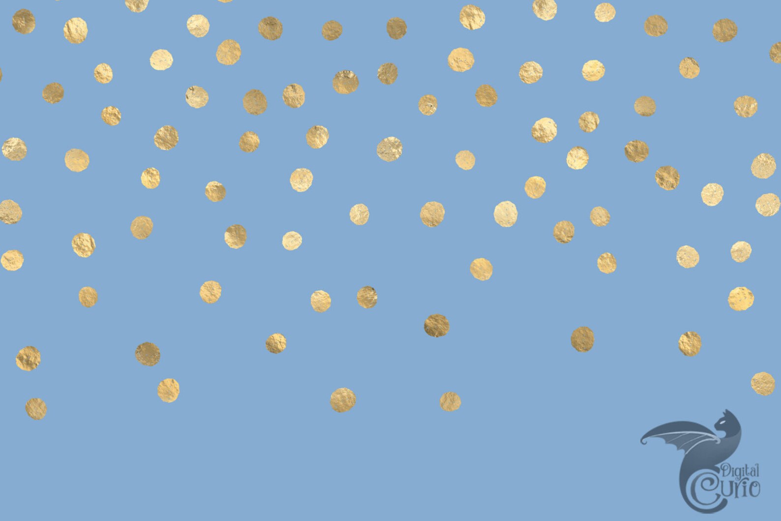 Blue and Gold Confetti Digital Paper, Foil Backgrounds (12x12 In) - Etsy