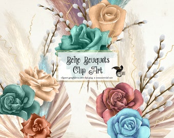 Rustic Wedding Flower Clipart Wedding Clip Art Floral Bouquet - Etsy