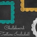 Rainbow Chalkboard Frames Clipart, Scalloped Frames, Chalk Photo ...
