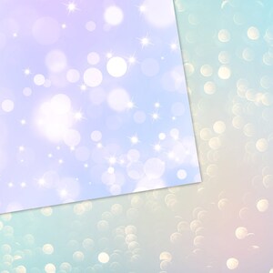 Rainbow Pastel Bokeh Digital Paper, Backgrounds in Soft Ombre Gradients ...