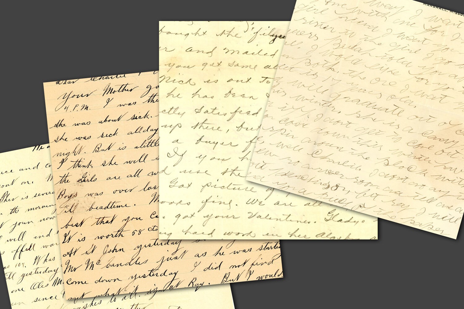 Vintage Handwriting Digital Paper, Antique Letter Ephemera (12x12in) - Etsy