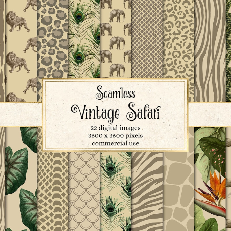 Safari Digital Paper - Etsy