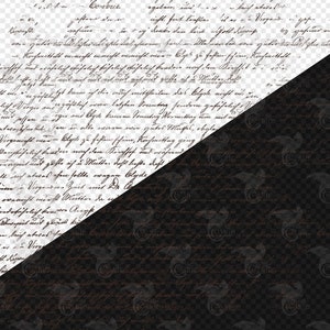 Vintage Letters Overlays, Digital Antique Handwriting PNG Overlay ...