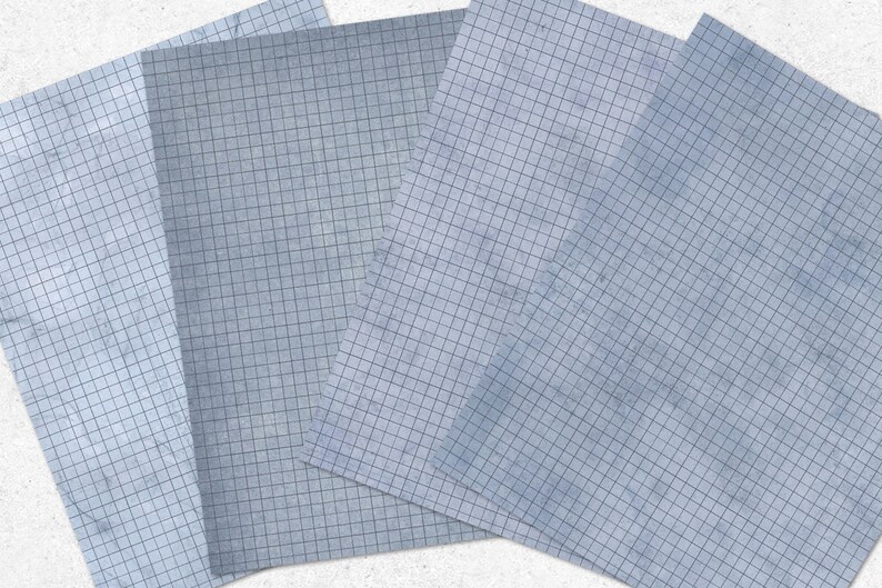Distressed Blue Writing Paper, Grunge Journal Pages (digital Download ...
