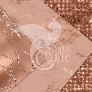 Luxury Rose Gold Digital Paper 2, Seamless Rose Gold Textures With ...