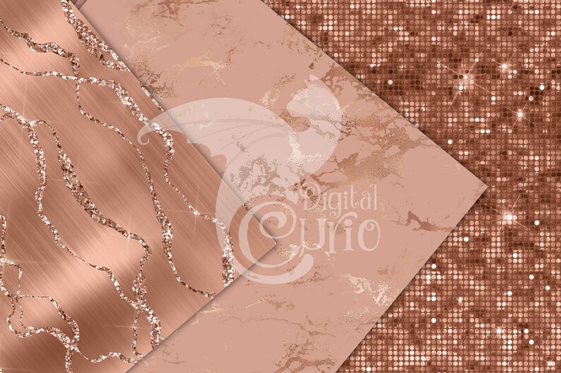 Luxury Rose Gold Digital Paper 2 Seamless Rose Gold Textures - Etsy