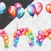 Watercolor Rainbow Balloons Clipart, PNG Clip Art Graphics Instant ...