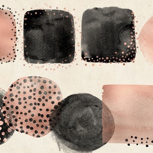 Rose Gold Cheetah Brush Strokes Clipart, With Rose Gold Glitter and ...