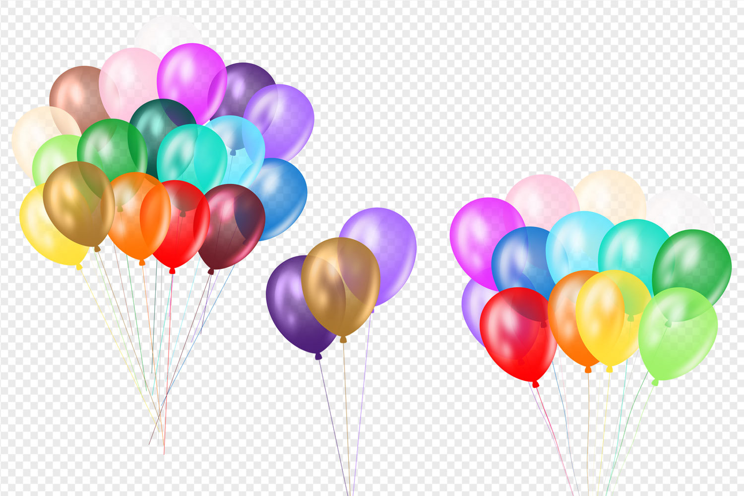 Rainbow Balloons Clipart Colorful Party Clip Art Balloons in - Etsy