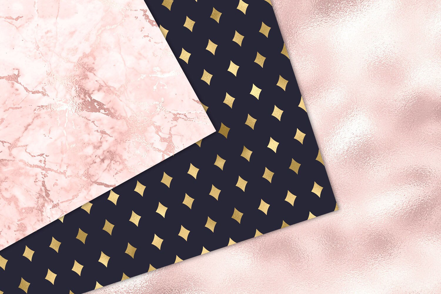 Delicate Blush Digital Paper Seamless Blush Pink and Navy | Etsy