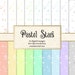 Pastel Stars Digital Paper Star Digital Paper Starry Sky | Etsy