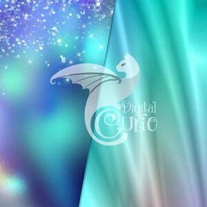 Unicorn Dreams Digital Paper, Glitter and Shimmer Backgrounds Rainbow ...