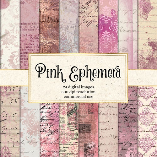 French Ephemera Digital Paper Instant Download Vintage - Etsy