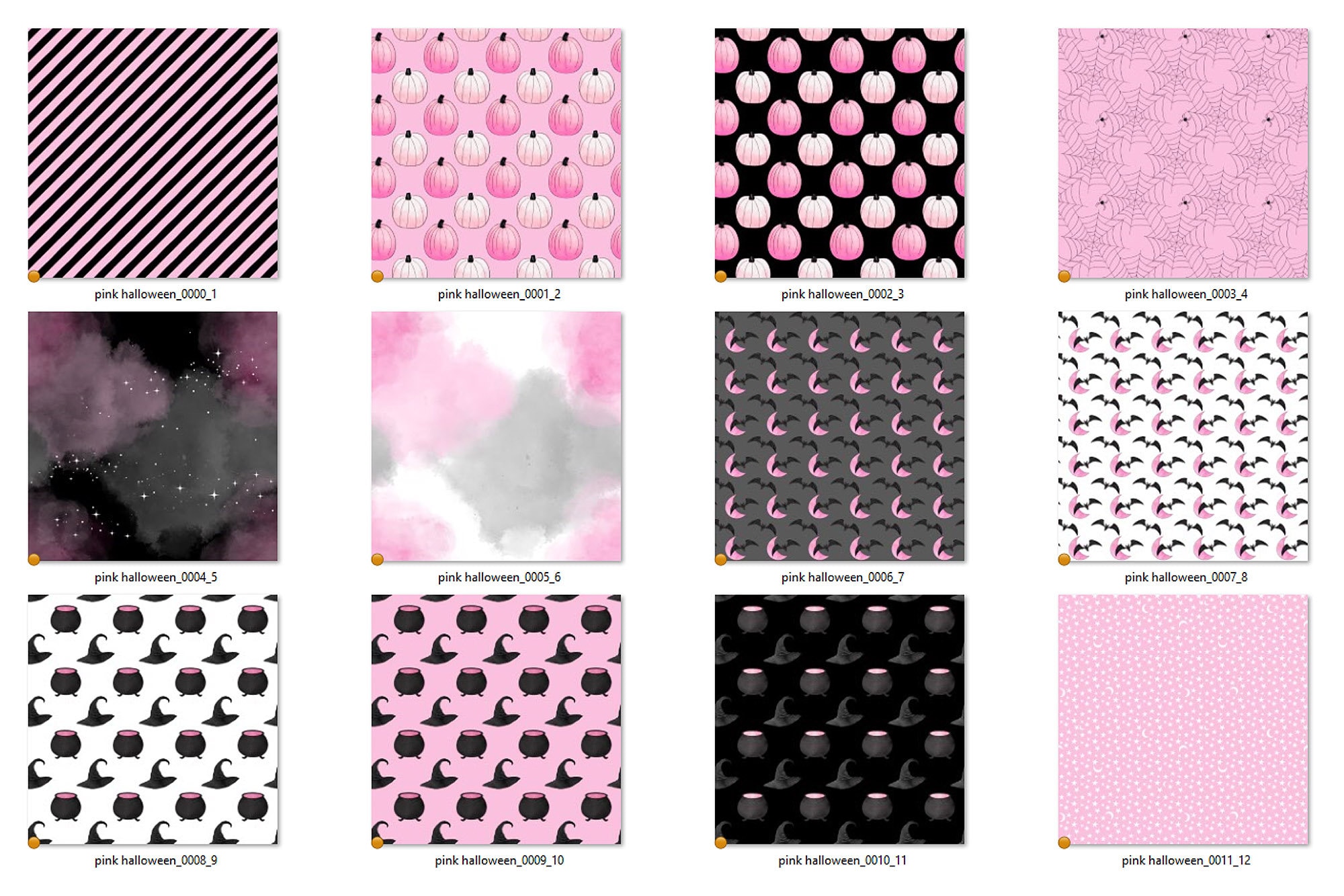 Cute Pink and Black Halloween Digital Paper Seamless Witch - Etsy