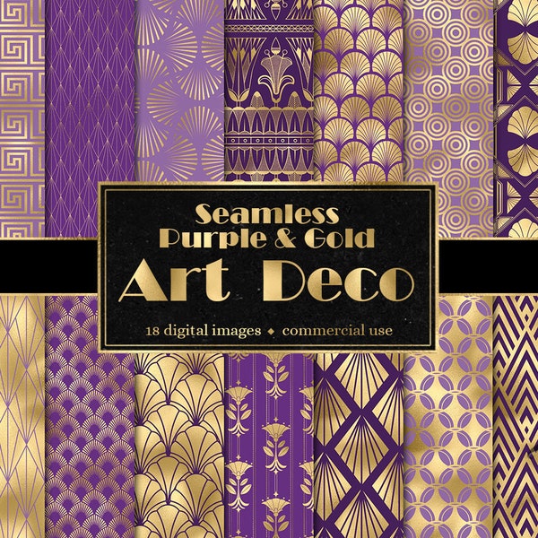 Purple Art Deco - Etsy